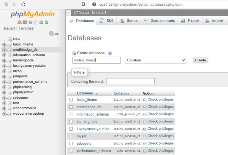 Using Node.js with MySQL – CRUD | XAMPP / PhpMyAdmin – Raddy
